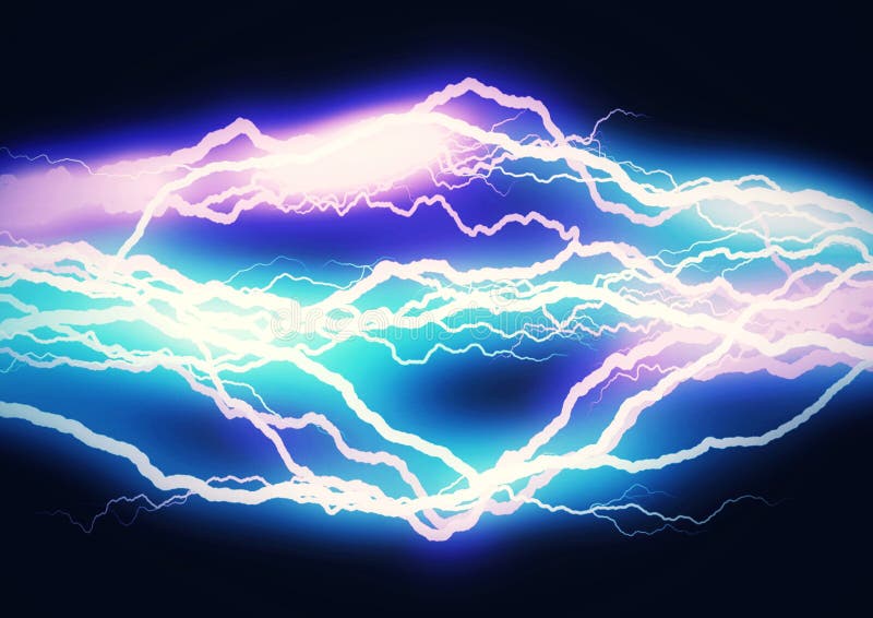 Abstract Lightning Bolt Lighting Up the Darkness in a Storm Concept ...