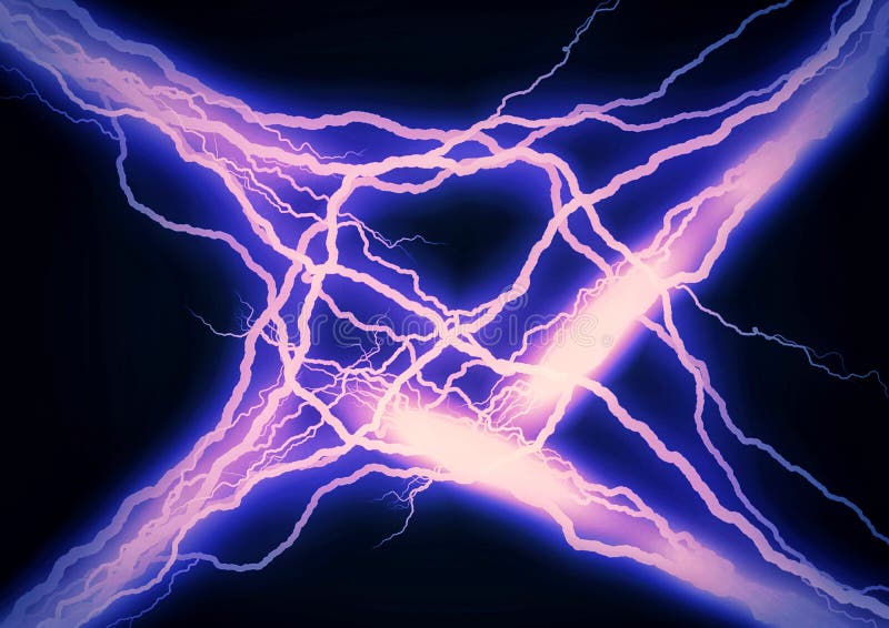 Abstract Lightning Bolt Lighting Up the Darkness in a Storm Concept ...