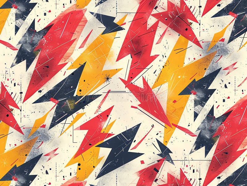 Abstract Lightning Bolt Pattern. Seamless Background for Energy, Power ...