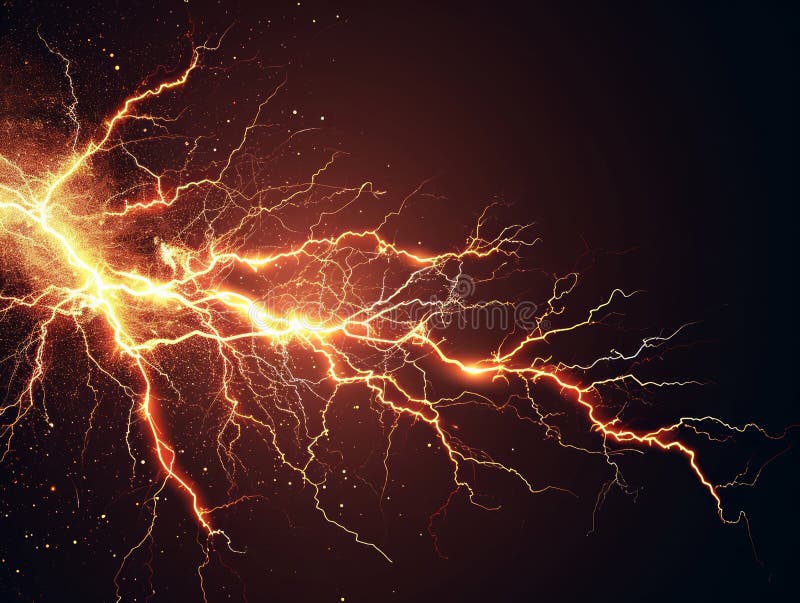 Abstract Lightning on a Dark Background. Illustration for Your Design ...