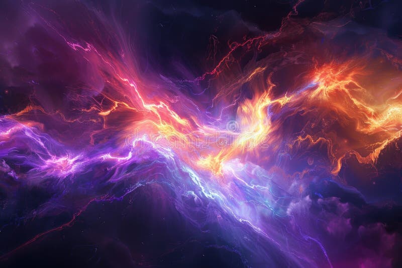 Abstract Lightning, Abstract Electrical Background Fractal Lightning ...
