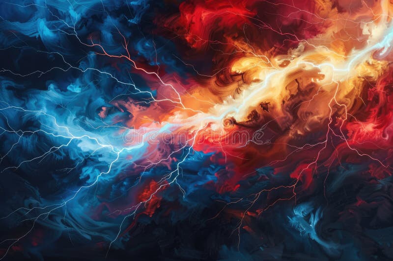 Abstract Lightning, Abstract Electrical Background Fractal Lightning ...