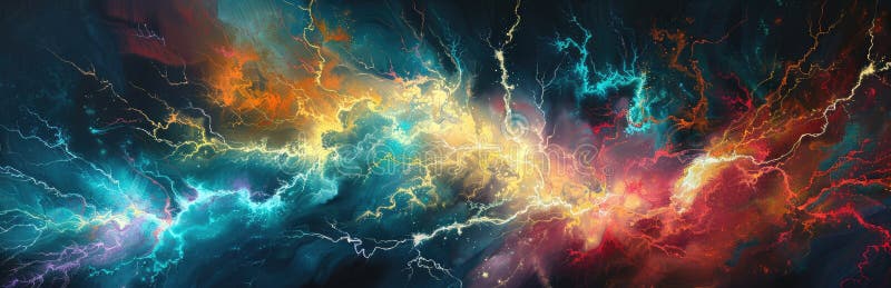 Abstract Lightning, Abstract Electrical Background Fractal Lightning ...