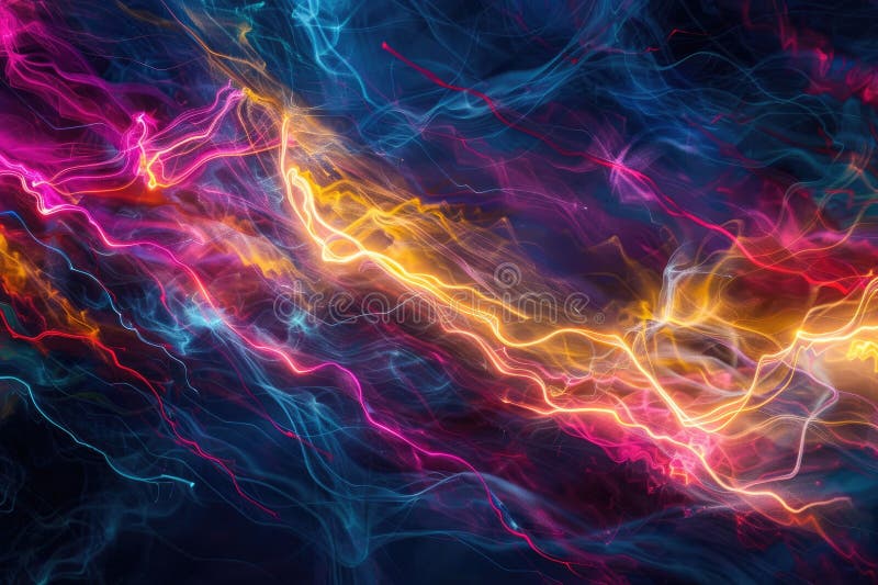 Abstract Lightning, Abstract Electrical Background Fractal Lightning ...