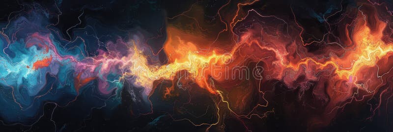 Abstract Lightning, Abstract Electrical Background Fractal Lightning ...