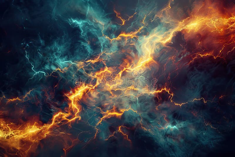 Abstract Lightning, Abstract Electrical Background Fractal Lightning ...