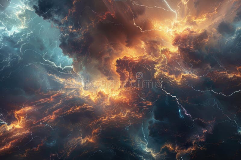 Abstract Lightning, Abstract Electrical Background Fractal Lightning ...