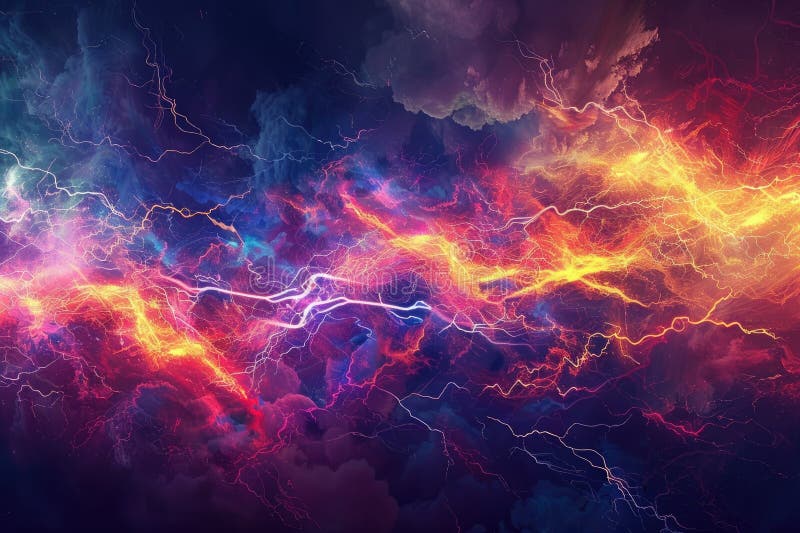 Abstract Lightning, Abstract Electrical Background Fractal Lightning ...