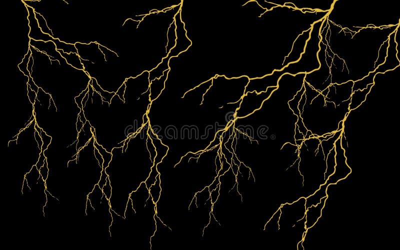 Abstract Lightning Storm on Dark Background, Banner Design. Lightning ...