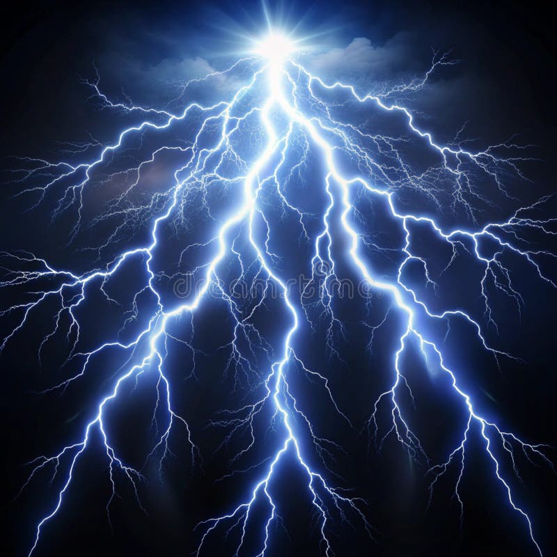 Abstract Lightning Storm Design Stock Illustration - Illustration of ...