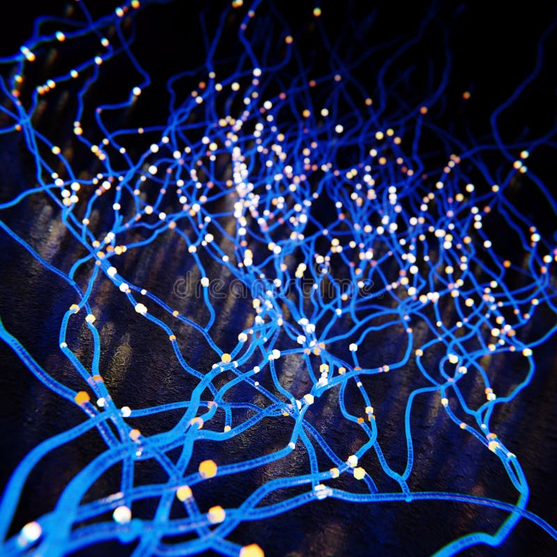 Abstract Lights Background. 3D Illustration Stock Illustration ...