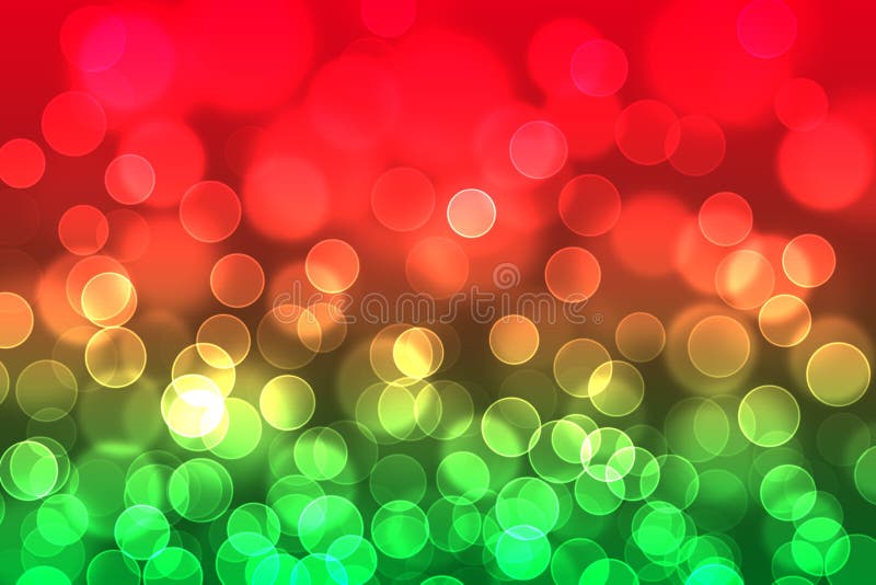 Abstract Lights in Green and Red Background Stock Illustration ...