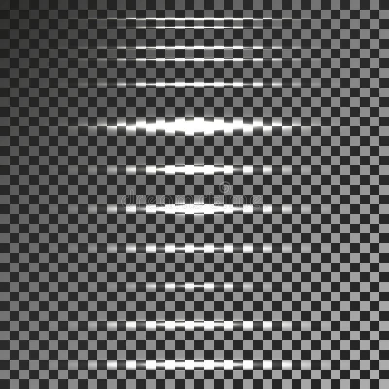 Abstract Lights Lines on Transparent Background Vector Illustration ...