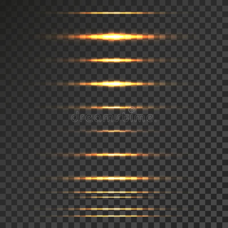 Abstract Lights Lines on Transparent Background Vector Illustration ...