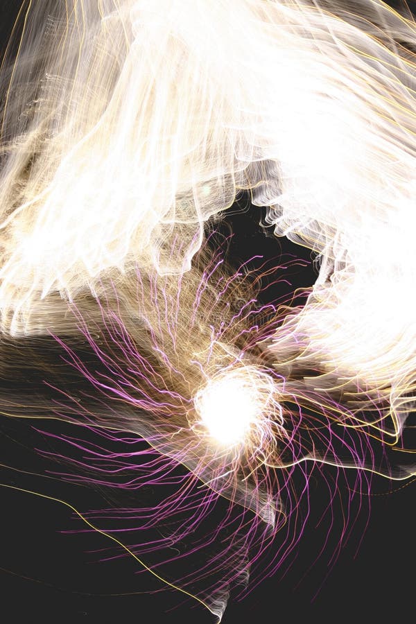 Abstract Lights and Rays on a Black Background Stock Image - Image of ...