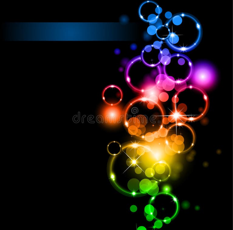 Abstract LIghts and Sparkles with Rainbow Colours Stock Vector ...
