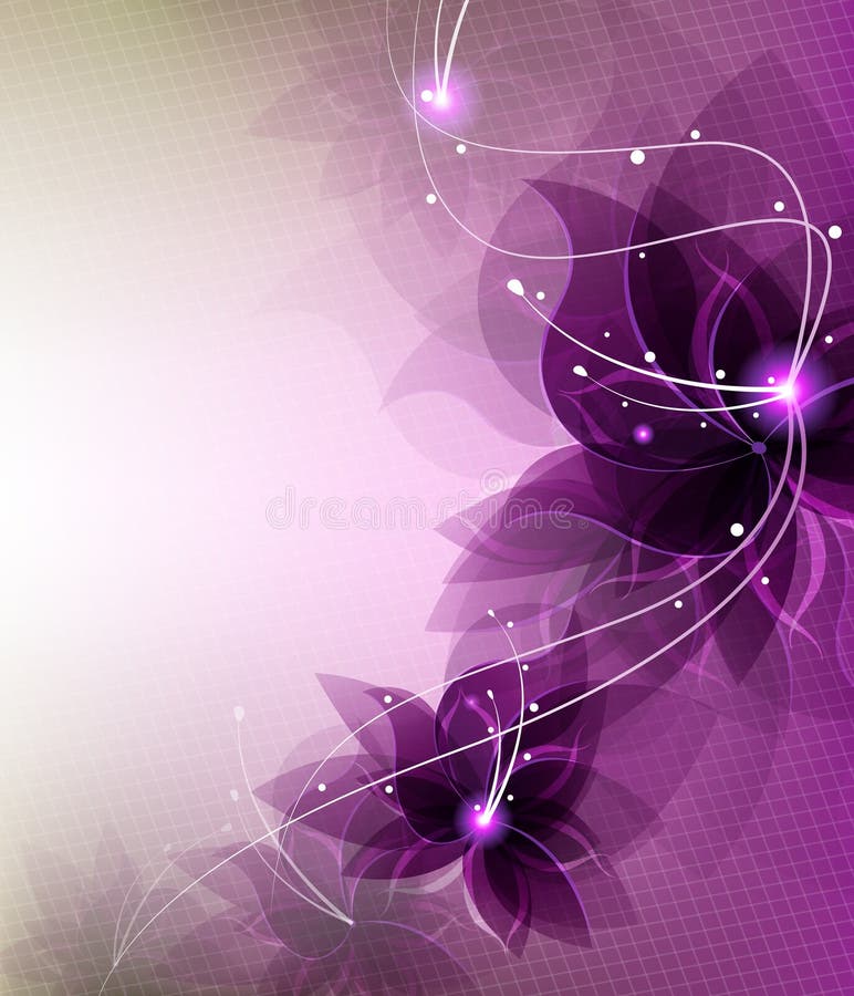 Abstract lilac flowers stock vector. Illustration of decoration - 27803027