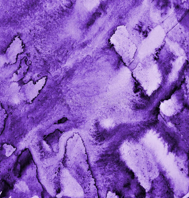 Abstract Lilac Watercolor on Paper Texture As Background Stock Image ...