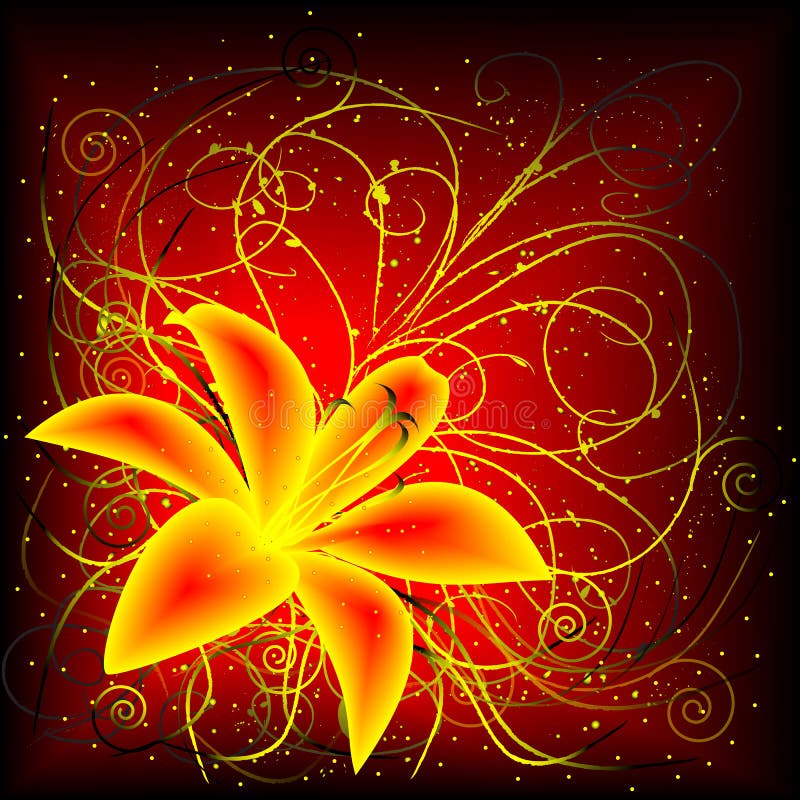 Abstract Lily stock vector. Illustration of environment - 18221804