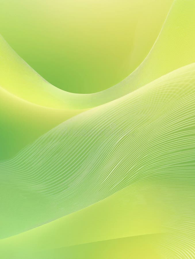Abstract Lime Green Background with Smooth Waves and Lines Stock ...