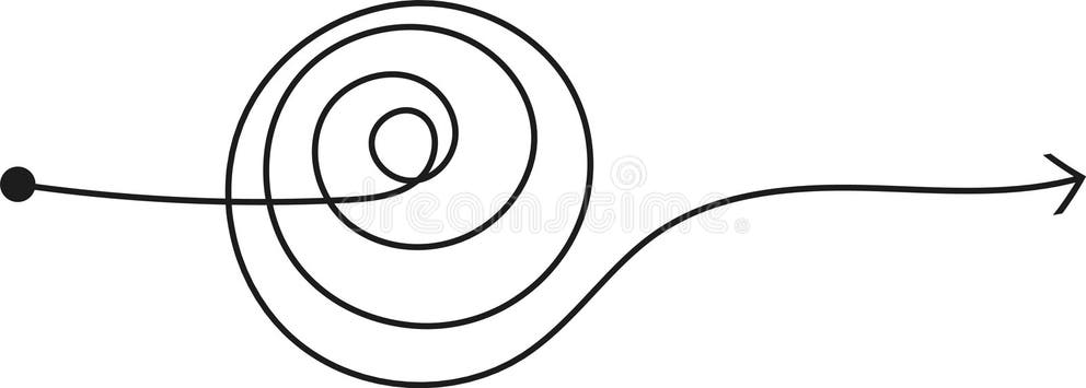 Abstract Line Arrow Doodle stock vector. Illustration of process ...