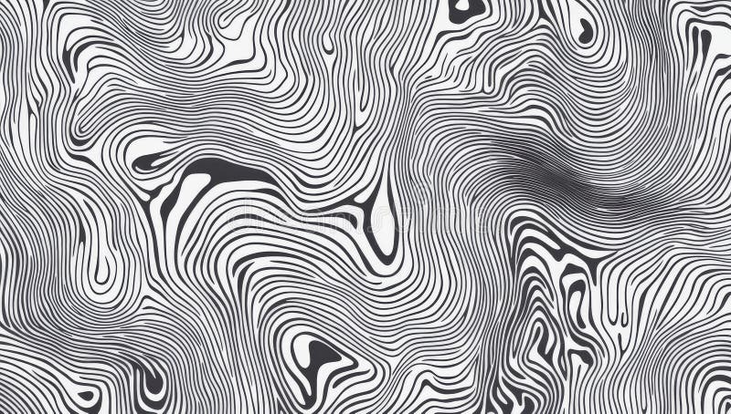 Abstract Line Art Background in Black and White Stock Image - Image of ...