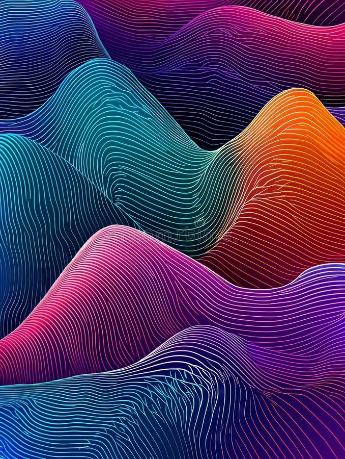 An Abstract Line Art Background with Vibrant Colors Stock Image - Image ...