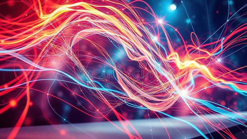 Abstract Line Art Depicting the Intricate Forces of Gravity and Mass a ...