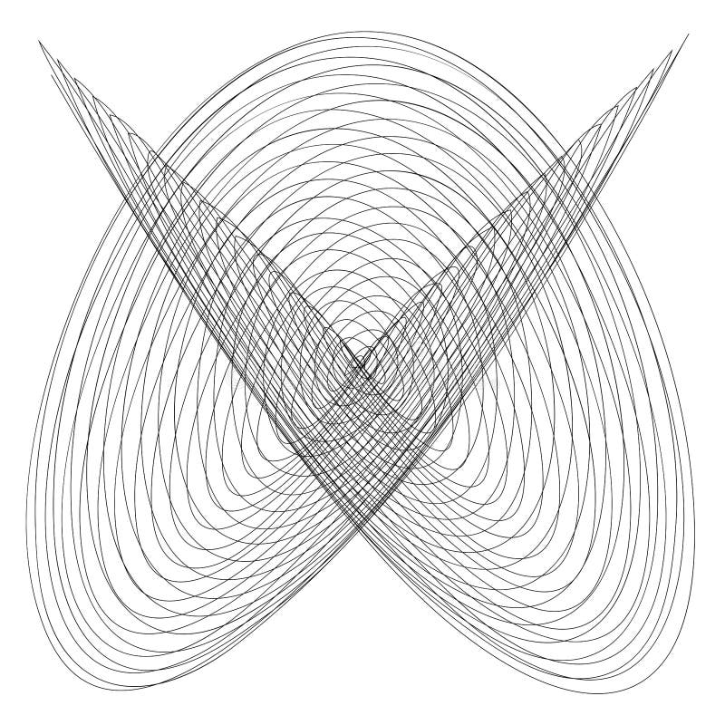 Abstract Line Art Drawing Element Stock Vector - Illustration of form ...