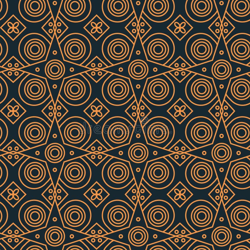 Abstract Line Art Eastern Pattern Stock Vector - Illustration of ...