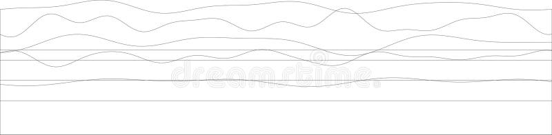 Abstract Line Art with Flowing Patterns on White Background Stock ...