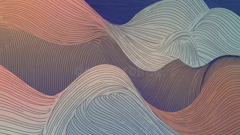 Abstract Line Art, Flowing Wave Pattern Background High Quality Image ...