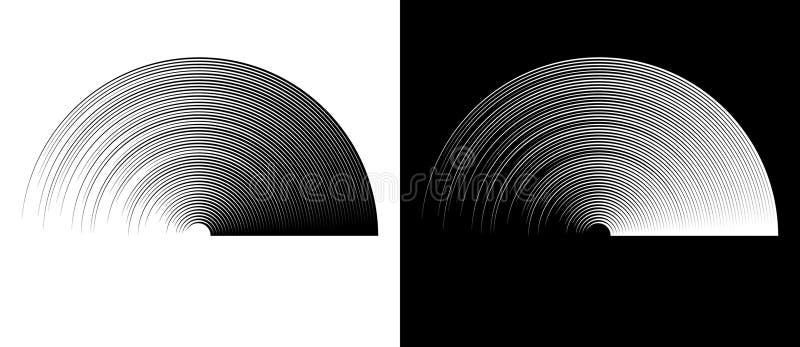 Abstract Line Art Geometric Background. Dynamic Semicircle Like a Logo ...