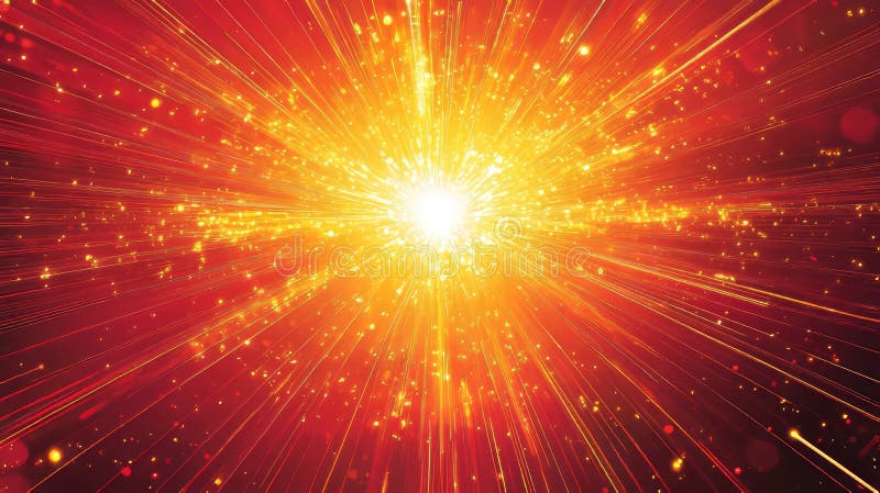 Abstract Line Art Illustration Featuring Explosion Radiant Rays Stock ...