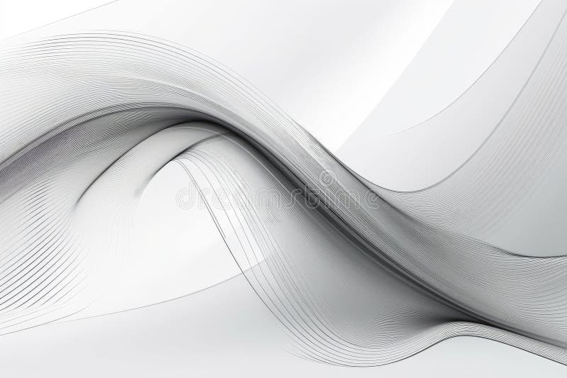 Abstract Line Art with Smooth, Curved Lines and Sharp Edges Stock ...