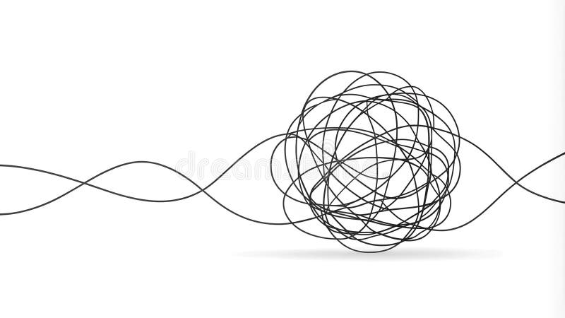 Abstract Line Art Visualization Of Problem Solving Processes Generative Ai Stock Illustration