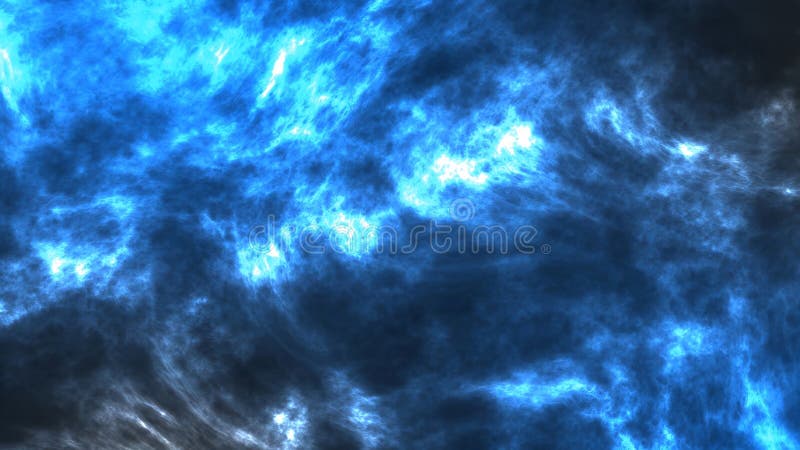 Abstract Line of Blue Smoke on Black. Light Strokes Visual Element ...