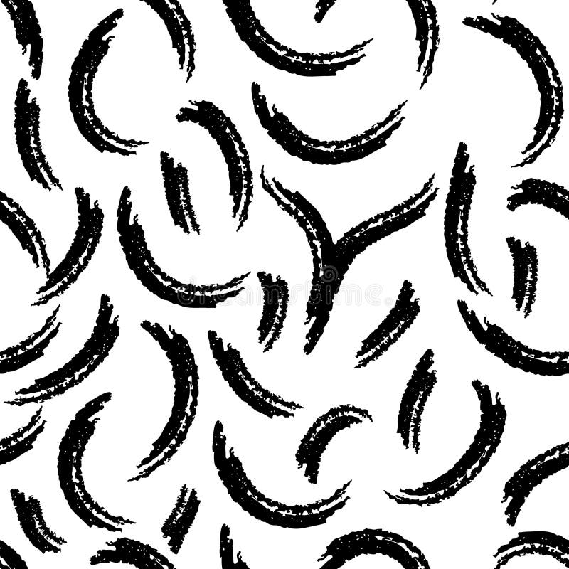 Abstract Line Brush Seamless Pattern Stock Illustration - Illustration ...