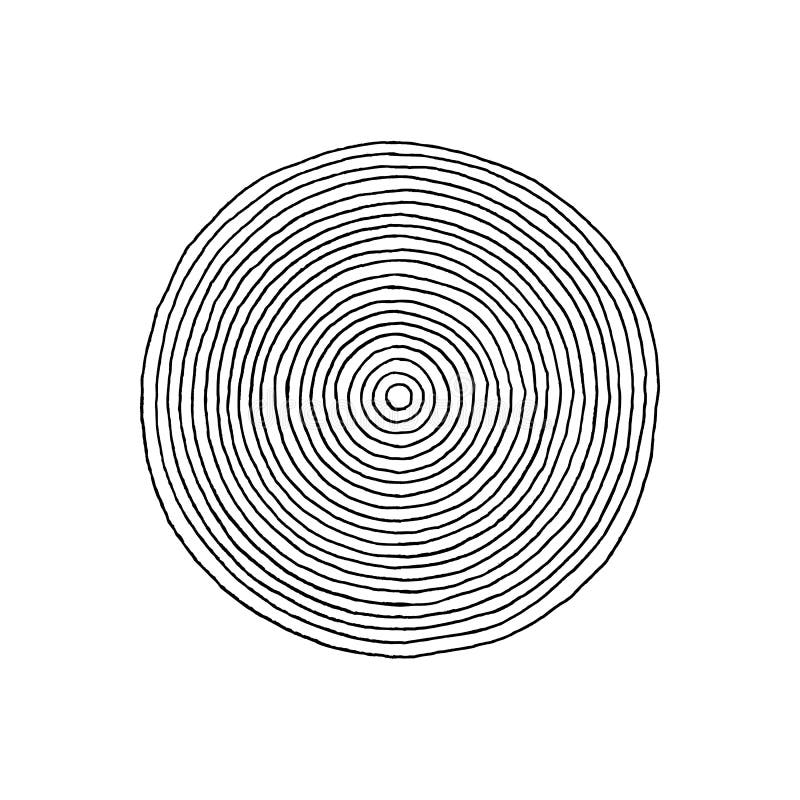 Abstract Line Circle in Minimal Trendy Style. Vector Round Graphic ...