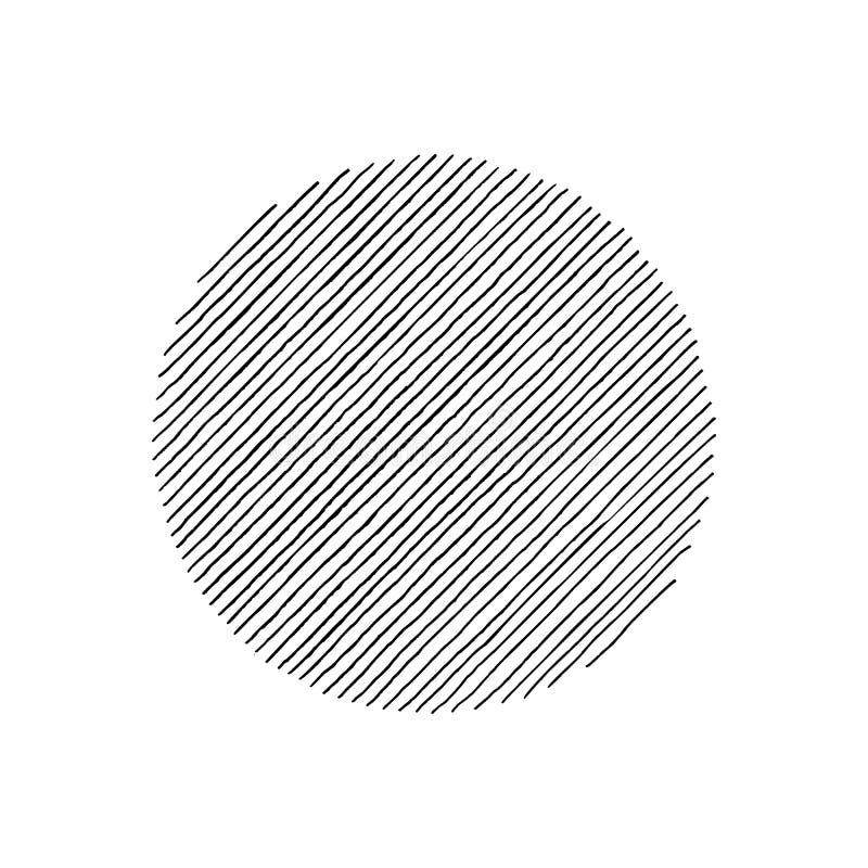 Abstract Line Circle in Minimal Trendy Style. Vector Round Graphic ...