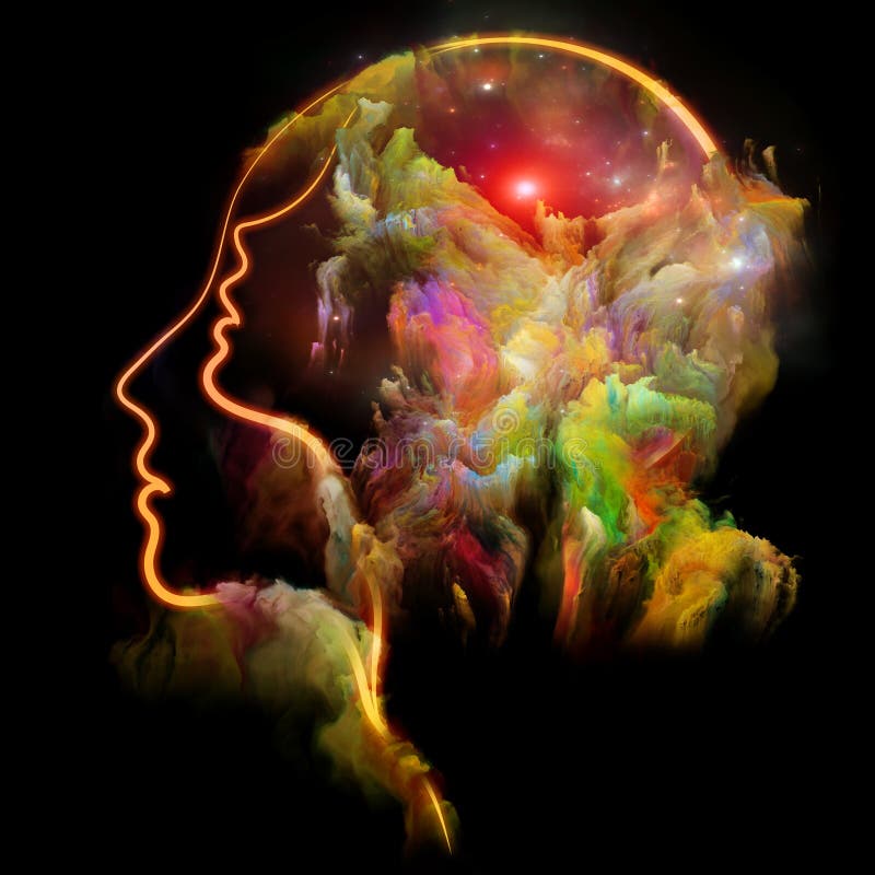 Abstract Line and Cloud Composition Stock Illustration - Illustration ...