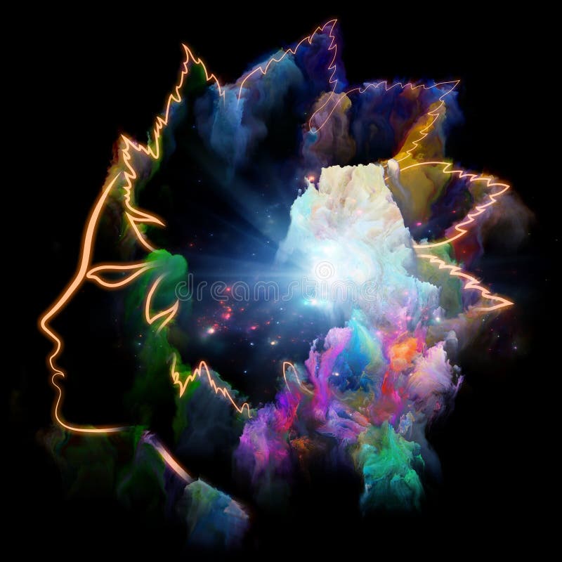 Abstract Line and Cloud Composition Stock Illustration - Illustration ...