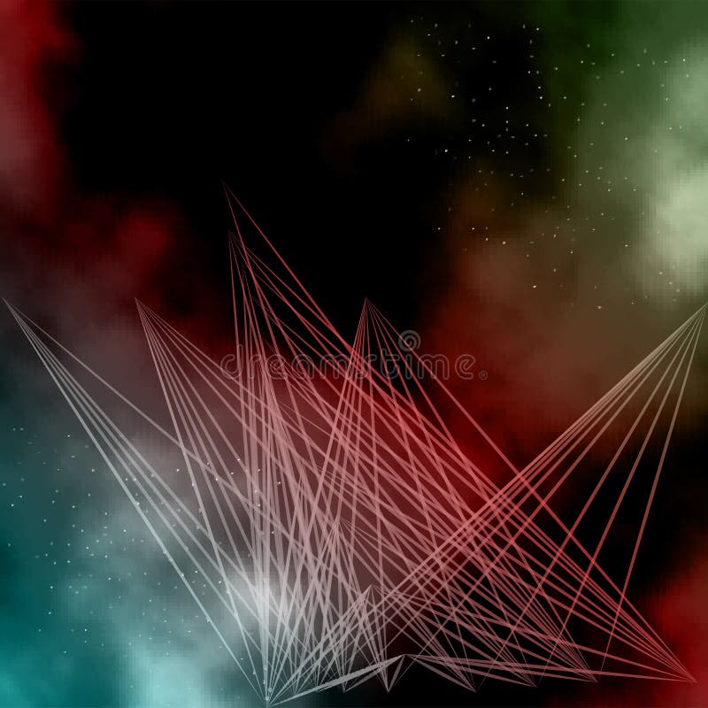 Abstract Line Composition with Galaxy Night Sky Stock Vector ...