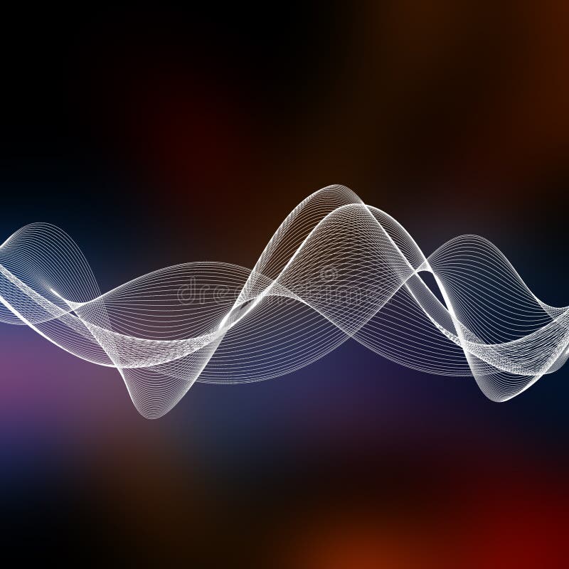 Abstract Line Curve on Abstraact Background Stock Illustration ...