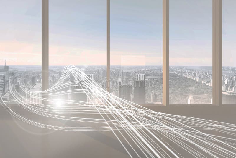 Abstract Line Design in Room Stock Illustration - Illustration of ...