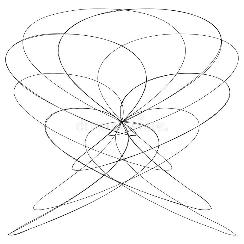 Abstract Line Drawing, Line Art Formation, Structure Stock Illustration ...