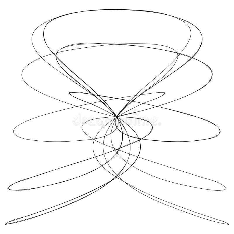 Abstract Line Drawing, Line Art Formation, Structure Stock Illustration ...