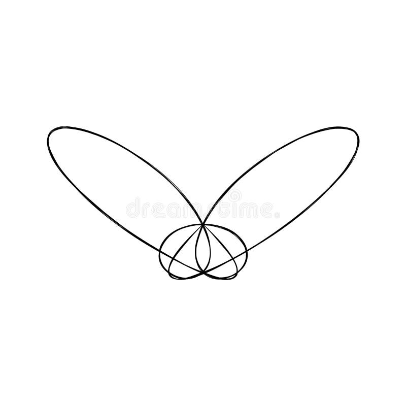 Abstract Line Drawing, Line Art Formation, Structure Stock Illustration ...