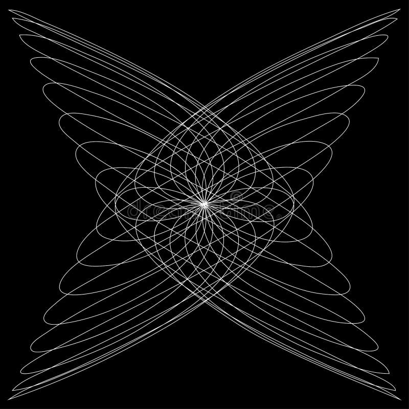 Abstract Line Drawing, Line Art Formation, Structure Stock Vector ...