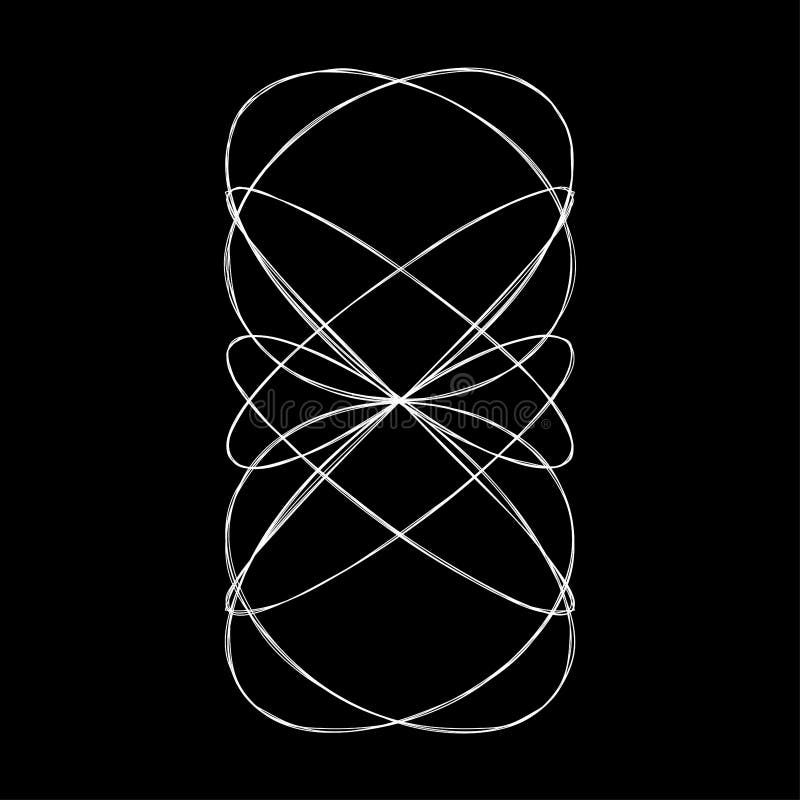 Abstract Line Drawing, Line Art Formation, Structure Stock Illustration ...